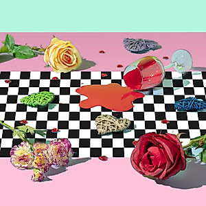 Irenare Car Birthday Party Supplies Racing Party Decorations 50s Party Tablecloth Racetrack Table Runner Table Covers for Kids Boy Car Theme Birthday Party, 54 x 108 Inch (Pink,3 Sheets)