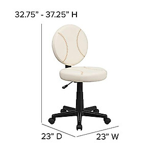 Flash Furniture Jonathan Baseball Swivel Task Office Chair
