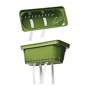 GardenBasix Self Watering Planter Pots Window Box for Indoor Plants Home Garden Modern Decorative Flower Pot for All House Herbs Succulents Set of 6 (6, Green(Rectangle))