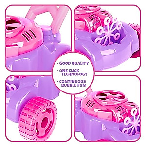 ArtCreativity Bubble Lawn Mower for Toddlers, Kids Bubble Blower Machine, Indoor Outdoor Push Gardening Toys for Kids Age 1 2 3 4 5, Birthday Gifts Party Summer Backyard Toys for Preschool Baby Girls