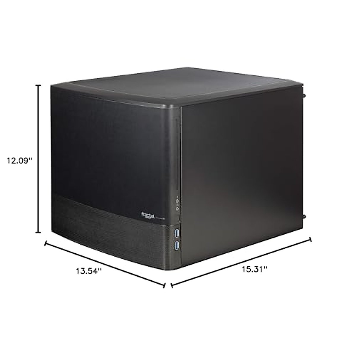 Fractal Design Node 804 - Black - Cube Compact Computer Case - mATX - High Airflow - Modular Interior - 3X Fractal Design Silent R2 120mm Fans Included - USB 3.0 -Window Side Panel