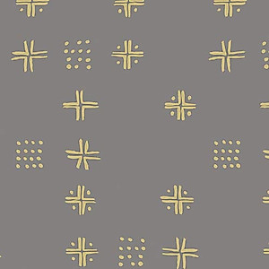 Art Gallery Fabrics Art Gallery Voile Tapestry Mudcloth Earth Fabric, Gray