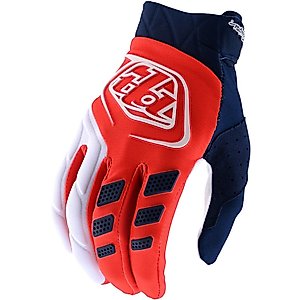 Troy Lee Designs Motocross Motorcycle Dirt Bike Racing Mountain Bicycle Riding Gloves, Revox Gloves (Orange, Large)