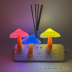 Kazgroth Sensor LED Night Light, Color Changing Mushroom Night Light Plug-in Wall Based Lamp, Gift for Kids Adults, Cute Mushroom Nursery Light for Bedroom, Bathroom, Kitchen, Hallway and Stairs