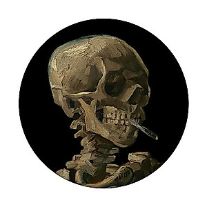 Vintage Van Gogh Skull-Van Gogh Head of A Skeleton Halloween PopSockets Standard PopGrip