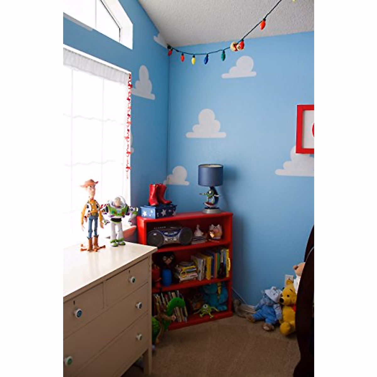 Cloud Stencil Set for Wall Decor: Reusable Stencils for a Kid’s Toy Story Room or Andy’s Room Nursery, 2-Pack Includes 1 Large and 1 Small Cloud Stencil