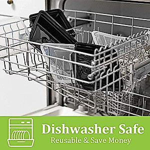 Meal Prep Container, 50 Pack (750ML/ 26 OZ) Food Storage Containers with Lids, Disposable Bento Box Reusable Plastic Lunch Box Kitchen Food Take-Out Box Microwave/Dishwasher/Freezer Safe