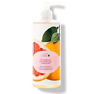 100% PURE Yuzu & Pomelo Glossing Shampoo & Cleansing Detox Helps Restore Vibrancy in Dry Dull Hair Revitalizing Shine & Body Healthy Growth for Women & Men, Vegan - 13 Fl Oz