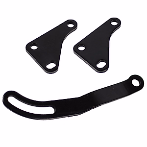 Power Steering Pump Mounting Bracket LWP SWP Compatible with SB SBC Ch-evy engines 262 265 283 302 305 307 327 350 400 Black