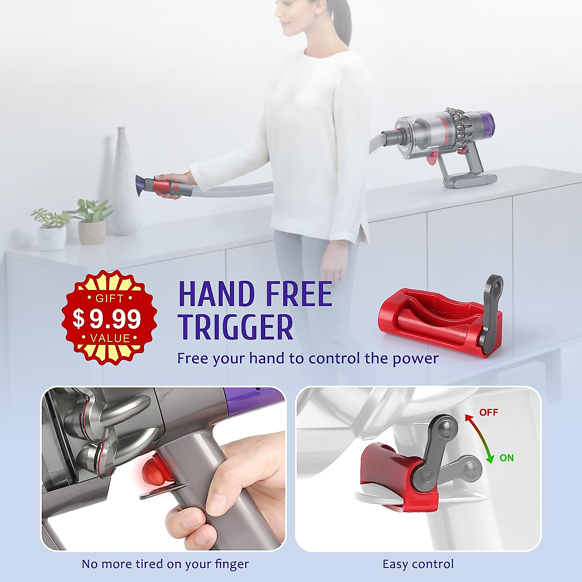 Dusting Brush + Flexible Extension Hose Compatible with Dyson Outsize V7 V8 V10 V11 V15 Vacuum Cleaner, Scratch-free Dusting Brush Bristle Dust Removal Brush, Cordless Vacuum Replacement Parts