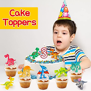 36 PCS Dinosaur Bulk Toys Goodie Bags Stuffers Gifts for Kids School Prizes for Classroom Birthday Party Favors for Boys Girls Cupcake Toppers Pinata Fillers Treasure Box Toys