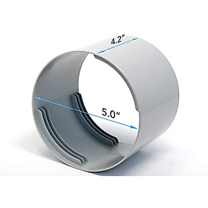 Portable AC Coupler Thread AC 5 inch Air Conditioner Exhaust Hose Coupler/Coupling/Connector, Support Clockwise/Counter-Clockwise Thread, AC Hose Coupler Coupling Extension