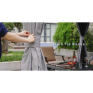 Yangming Gazebo 10X13 ft Outdoor Gazebos Clearance with Outside Mosquito Netting and Curtains for Patio Deck Backyard Garden, Gray