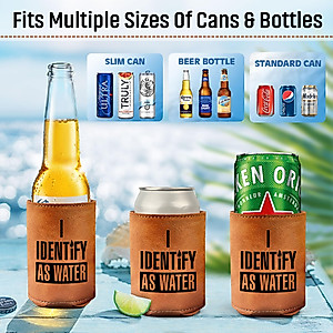 Gifts for Dad from Daughter, Son for Fathers Day - Dad Gifts, Men Gifts - Birthday Gifts for Men, Dad Birthday Gift, Birthday Gifts for Dad - Retirement Gifts for Men, Leather Can Cooler for Men 12Oz