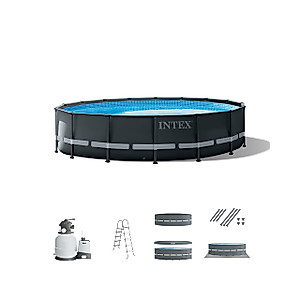 INTEX 26329EH Ultra XTR Deluxe Above Ground Swimming Pool Set: 18ft x 52in – Includes 2100 GPH Cartridge Sand Filter Pump – SuperTough Puncture Resistant – Rust Resistant – Easy to Assemble