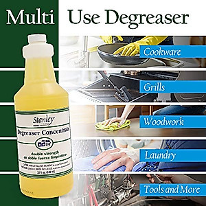 STANLEY HOME PRODUCTS Degreaser Concentrate - Removes Stubborn Grease & Grime - Multipurpose Cleaner for Home & Commercial Use (2 Pack)
