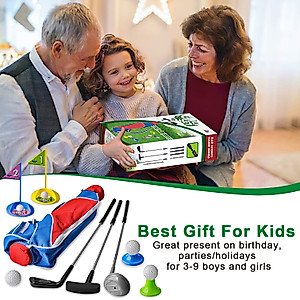 Zac-T Toddler Golf Clubs Set/Deluxe Happy Kids Golf Ball Gameplay Sports Toys for Kids Boys Girls Indoor Outdoor Play, Christmas Birthday Gift