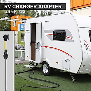 Rophor NEMA 10-30P to 14-50R EV Charger Adapter Cord, 30 AMP Dryer to 50 AMP EV/RV Conversion Adapter, Perfect Use for Level 2 EV Charging