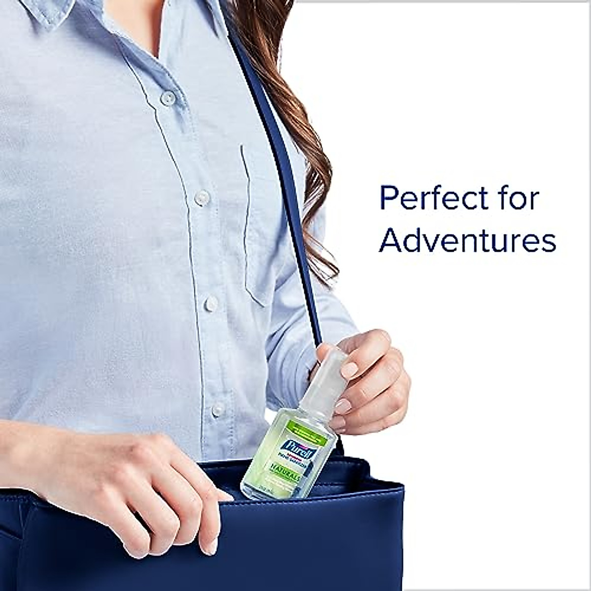 Purell Advanced Hand Sanitizer Naturals with Plant Based Alcohol, Citrus scent, 2 Fl Oz Travel Size Pump Bottle (Pack of 6), 9623-04-EC