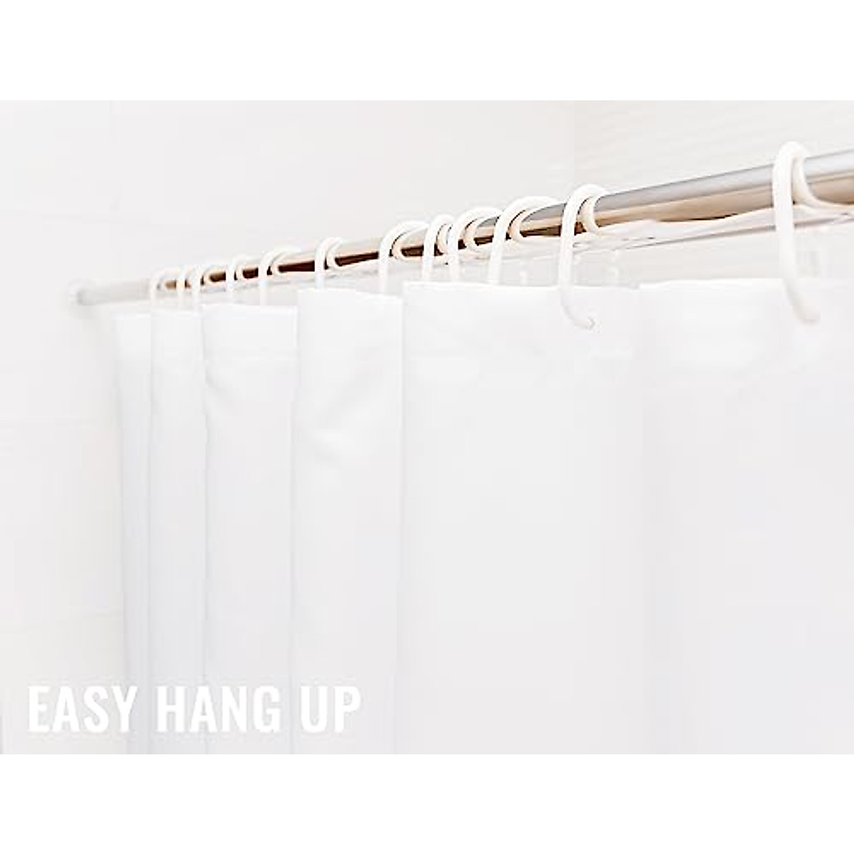 Allenjoy Watercolor Abstract Floral Lightweight PEVA Waterproof Shower Curtain with 12 Plastic Hooks 72"x72"