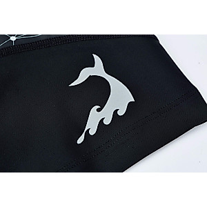 Men's Rash Guard Swim Shorts Compression Swimming Jammer Cool Dry Active Swimsuit Workout Shorts Sports Tights(Shark,L)