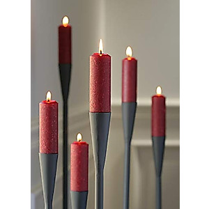 Root Candles Unscented Timberline Collenette 5-Inch Dinner Candles, 8-Count, Garnet