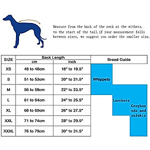 Greyhound Winter Coat, Whippet Coat with Padded Fleece Lining, Water Resistant Dog Jacket with Adjustable Bands and Reflective - Pink - XXLarge