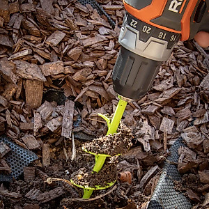 XtremepowerUS 2” x 9" inch Plant Flower Bulb Auger Drill Bit Garden Flower Auger Earth Dirt Hole Digger Bedding Plant Auger for 3/8” Hex Drive Drill