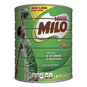 NESTLÉ MILO Chocolate Malt Beverage Mix, 3.3 Pound Can (1.5kg) | Fortified Powder Energy Drink