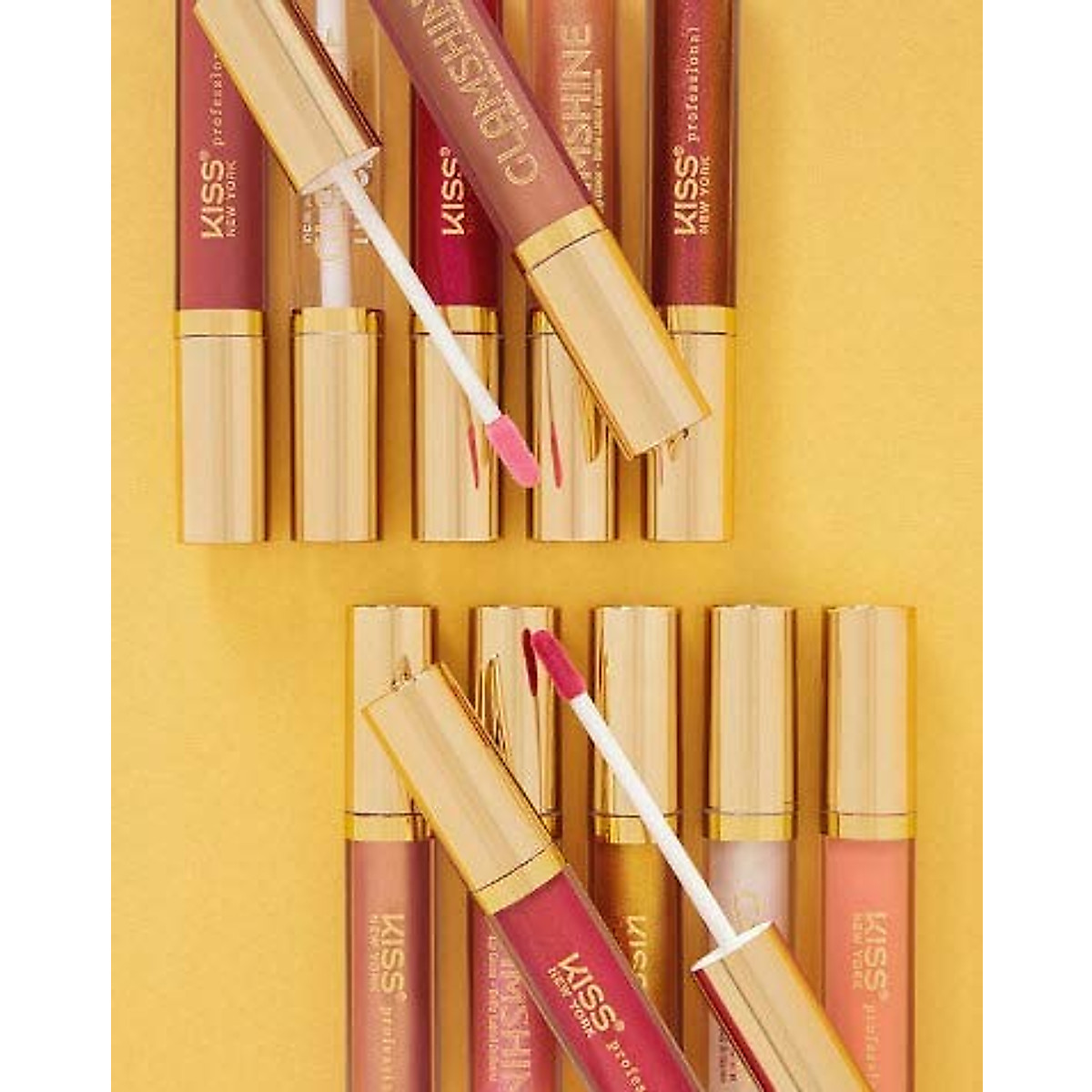 KISS Glam Shine Vita Lip Gloss (1 PACK, Gold Spot)