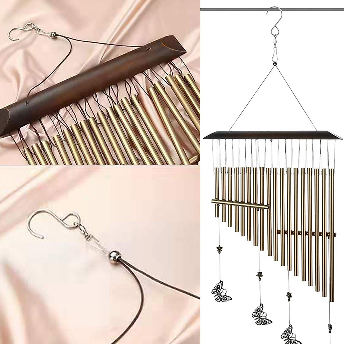 AMZSEVEN 8 Pack Swivel Hooks Clips for Hanging Wind Spinners, Wind Chimes, Bird Feeder, Crystal Twisters Party Supplies （Silver）