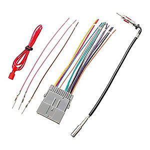 RED WOLF Replacement for 2000-2012 Buick Chevrolet Silverado GMC Tahoe, Suburban Stereo Antenna Adapter W/Radio Wiring Harness Connector Plug