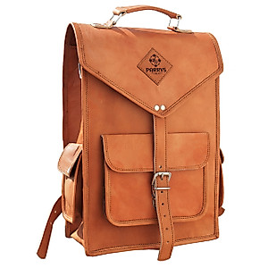 Vintage Leather Backpack & Messenger Bag - Handmade, Convertible, Stylish, Casual & Formal Handbag, Travel Rucksack, Sling for Men and Women. Perfect Valentines Day Gifts for Her and Him