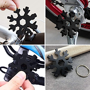 Hinshark Gifts for Men, 18-in-1 Snowflake Multitool, Birthday Gifts for Him, Cool Camping Gadgets Tools for Men, Mens Gifts for Dad, Boyfriend, Husband, Fathers Day Gift from Daughter