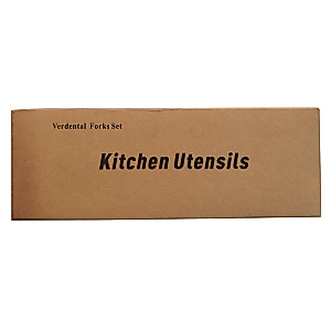 Verdental Novelty Flatwares Set Cute Cartoon Bear Stainless Steel Dinner Forks with Ceramic Handle with Case, Gift Case (Set of 4)