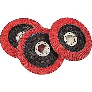 WA 3PCS - 4 1/2"x7/8" Curved Edge 60# Fillet Weld VSM Ceramic Flap Discs Sanding Disc Grinding Wheel for Angle Grinder Metal/Stainless Steel 4 1/2 Inch Grit 60