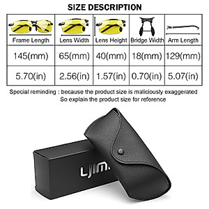 YIMI Polarized Photochromic Outdoor Sports Driving Sunglasses for Men Women AntiGlareEyewear Ultra-Light Sun Glasses (photochromic/Black Frame Yellow lens)