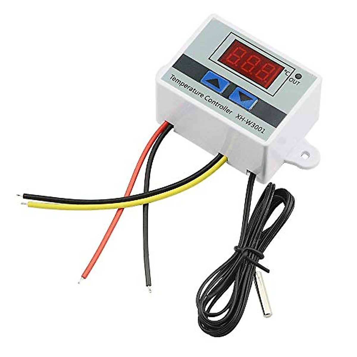 XINGYHENG XH-W3001 DC 12V 10A Microcomputer Digital Temperature Controller Digital Display Thermostat Control Switch and NTC 10K Thermistor Sensors Digital Temperature Probe (12V 120W)