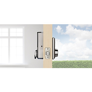 Kwikset 98880-004 SmartCode 888 Smart Lock Touchpad Electronic Deadbolt Door Lock with Z-Wave Plus Featuring SmartKey Security in Satin Nickel