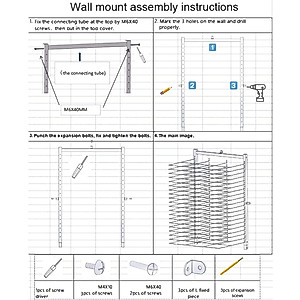 Metal Steel Art Drying Rack for Paintings, A3 Paper & Prints, Artwork Storage Display Rack with Wire Shelves for Art Organizer, Classrooms, Art Studios, White+Black (Size : A- Wall Mounted)