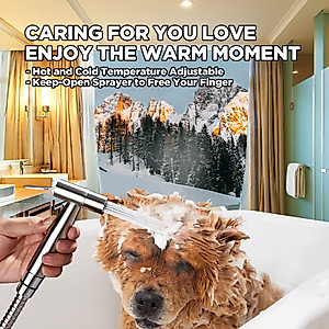 Handheld Bidet Sprayer for Toilet, Bidet Attachment for Warm Water, Hot and Cold Mixing Valve Kit, Hand Sprayer for Feminine Wash, Pet, Cloth, Diaper