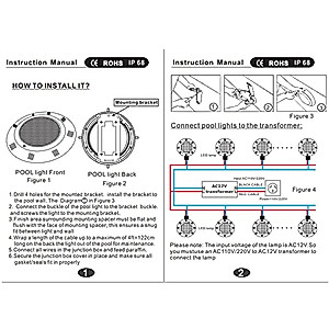 LED Pool Lights,LED Pool Light Waterproof IP68 Pool Lights 35W Multi Color Underwater Light Multicolor Light with Remote Control for Swimming Pool, Rockery, Aquarium, Garden,Waterfall