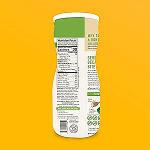 Serenity Kids 6+ Months Grain Free Puffs Toddler & Baby Snack | No Added Sugar, Gluten & Rice Free, Allergen Free | Made with Organic Cassava, Veggies, and Herbs | Broccoli & Spinach | 6 Count