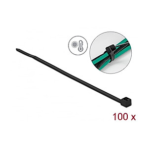 Delock Cable Ties Heat Resistant L 100 x W 2.5 mm Black Pack of 100