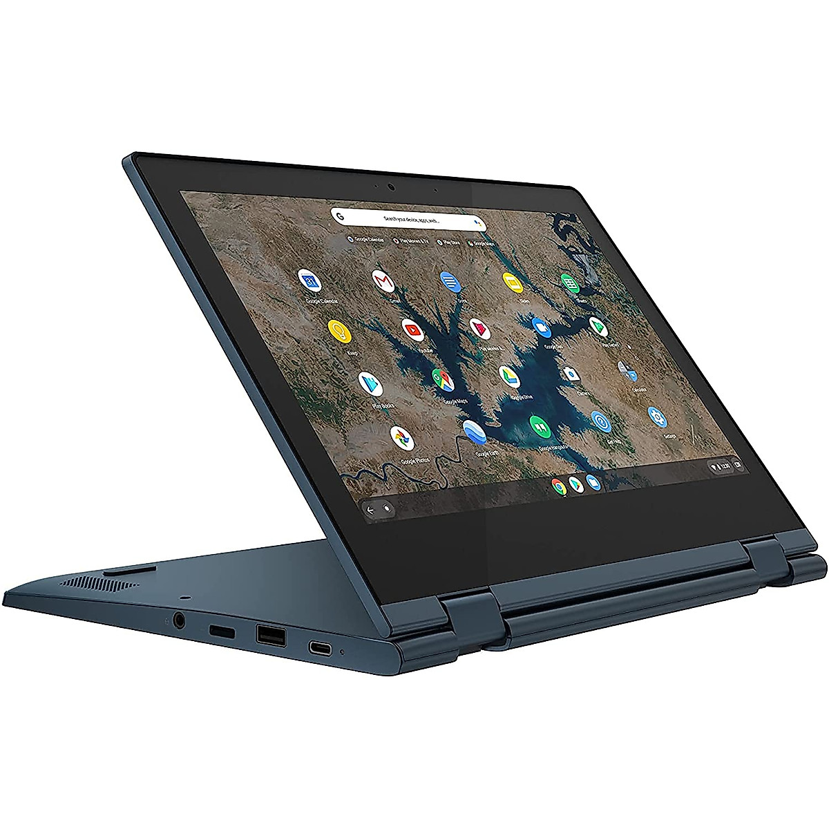 Lenovo Chromebook Flex 3 2-in-1 Convertible Laptop in Abyss Blue Intel Processor 64GB eMMC 4GB 11.6in IPS Touchscreen BT Webcam HDMI (Renewed)