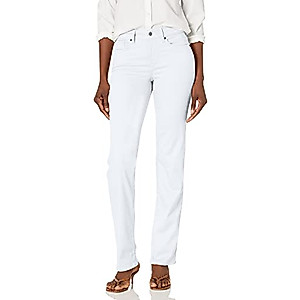 NYDJ Women's Misses Marilyn Straight Denim Jeans, Optic White, 12