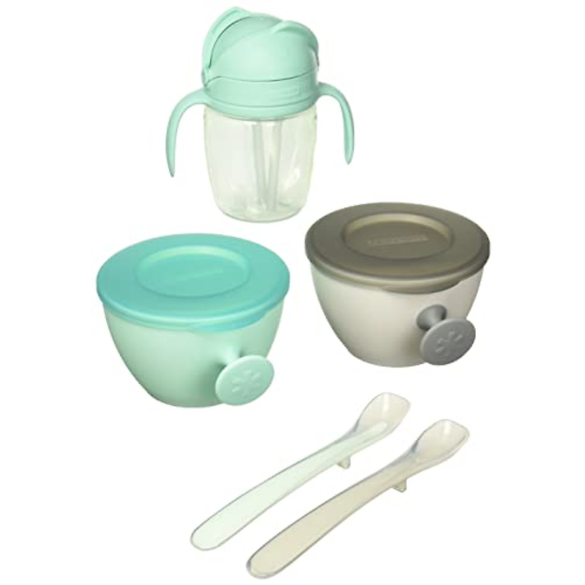 Skip Hop Baby Feeding Mealtime Gift Set, Grey/Teal