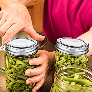 200 Pieces 70 mm Regular Mouth Canning Jar Lids and Bands Silicone Canning Lids with Silicone Seals Rings Split-type Leak Proof Canning Jar Caps