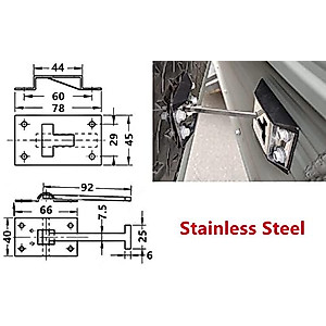 RV Door Holder Polished Stainless Steel T-Style Entry Door Catch for Camper Trailer Motorhome 1 Pack