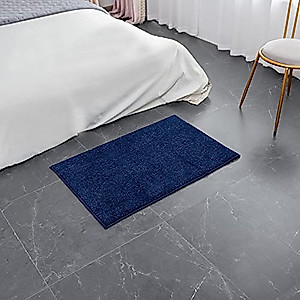 LOHAS Home Modern Area Rug Indoor Rectangle Solid Carpet Accent Rug Living Room Family Room, 2 x 3 Feet, Navy Blue